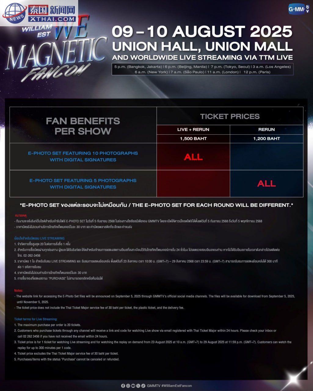 William Est WE Magnetic FANCON 2025：曼谷Union Hall的粉丝盛会 - 泰国新闻网 xthai